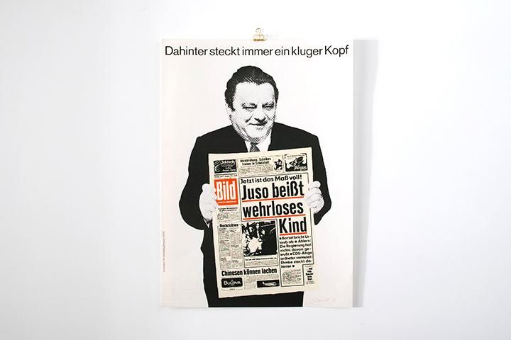 Klaus staeck / Dahinter steckt immer ein kluger Kopf - 1972 - - 輸入ポスター専門店 KNAPFORD POSTER MARKET ...