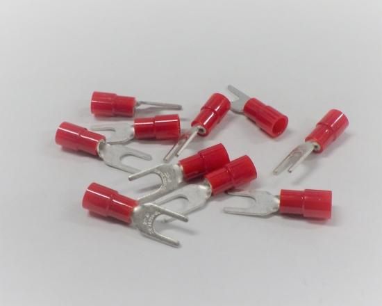 TMEX 1.25Y-3L-RED 赤【10個入り】 ニチフ 絶縁付端子 先開形